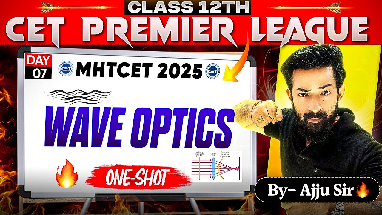 🚀7.Wave Optics | MHT CET 2025 | C.P.L🎯| Score 99%ile🏆| PCMB | By Dube ...