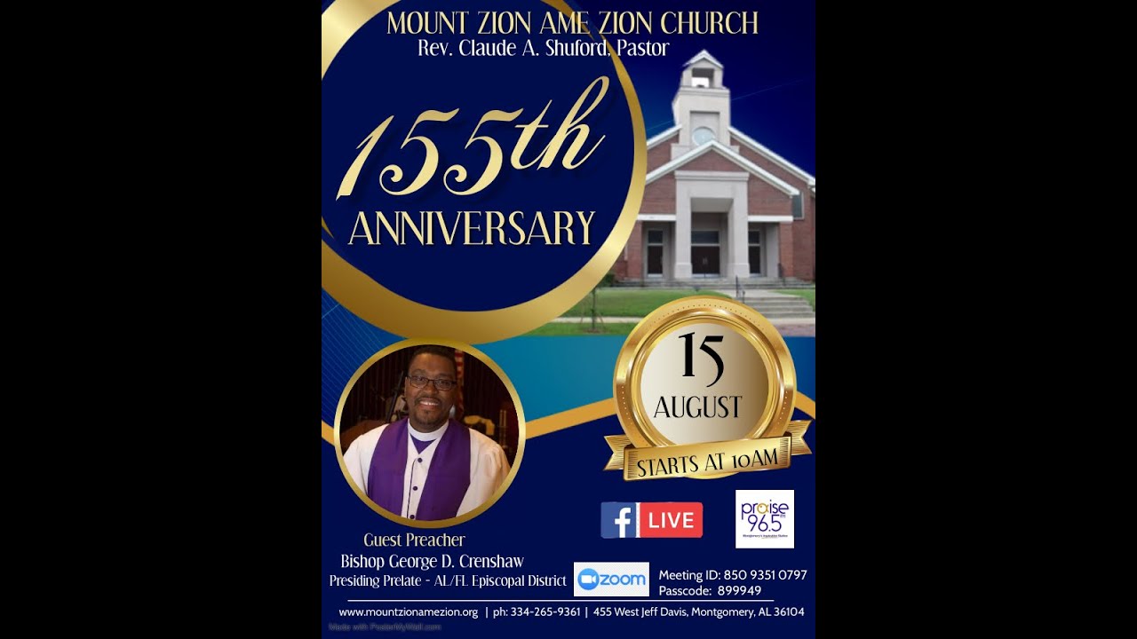 155th Church Anniversary l Bishop George D. Crenshaw - YouTube