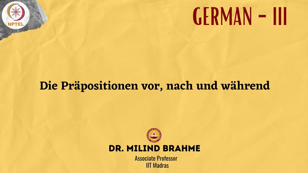 Die Präpositionen vor, nach und während. - YouTube