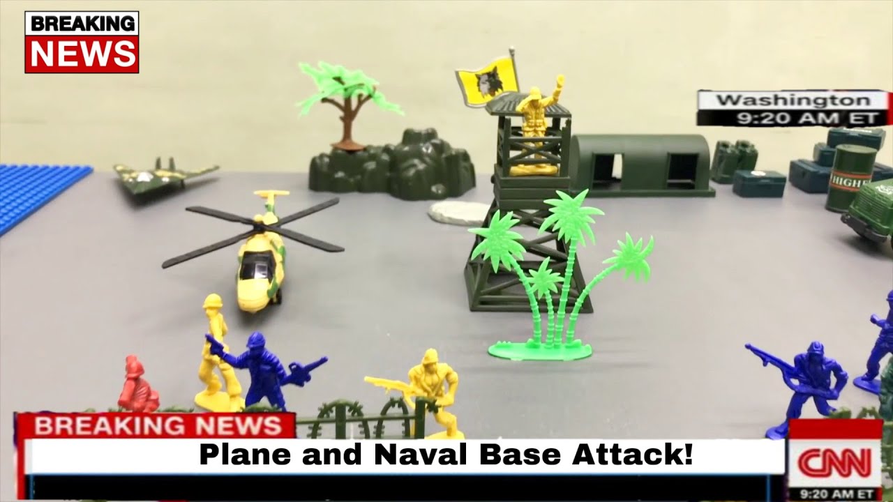 Airplane and Naval Base Attack | Toy Playset - YouTube