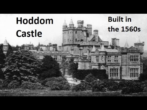 Drone flyover Hoddom Castle SW Scotland in 4k