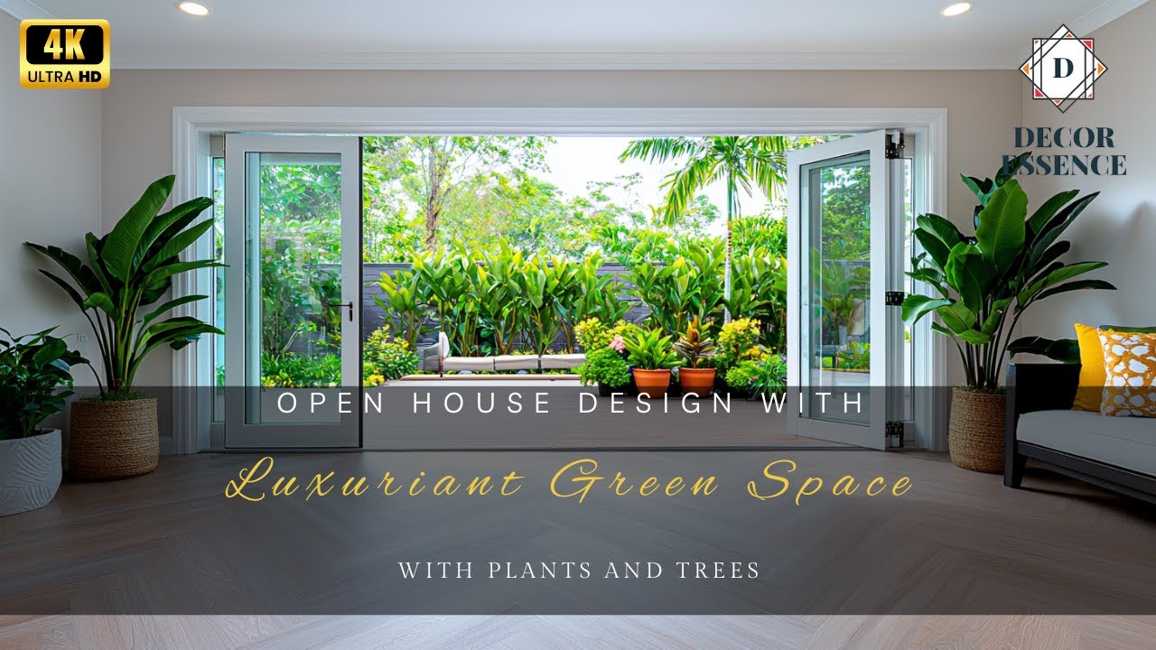 Open House Design Featuring Luxuriant Green Space Filled with Beautiful ...