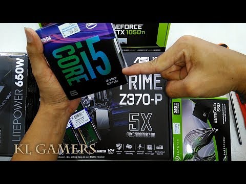 intel Core i5 9400F ASUS PRIME Z370-P 16GB RAM BarraCuda SSD GTX 1050Ti Gaming RIG 2019