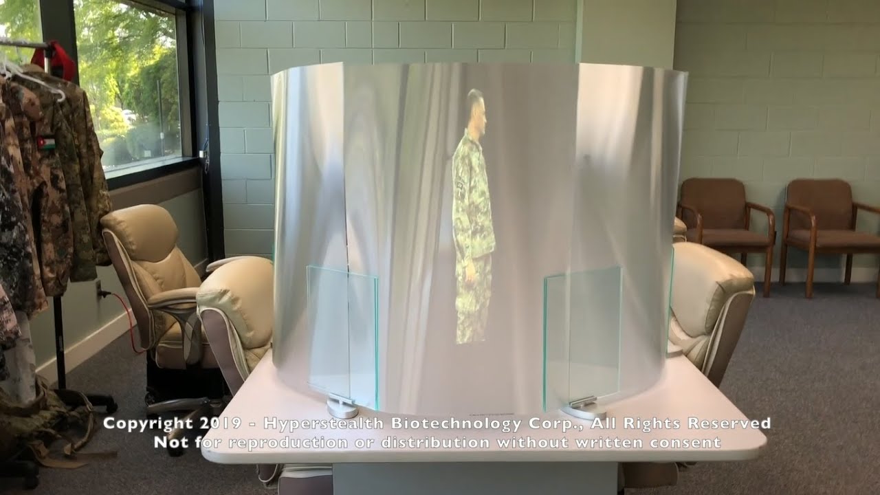 Hyperstealth Holographic Like Display System - YouTube