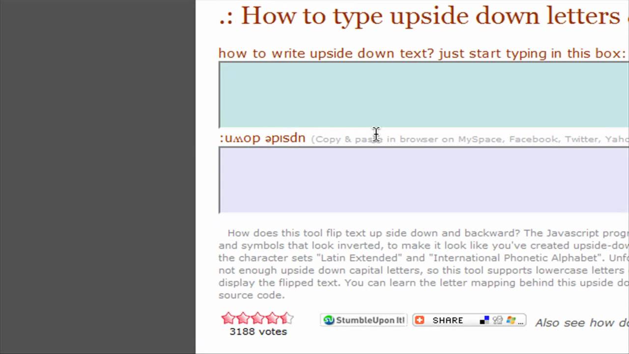 How to get Upside Down Text - YouTube