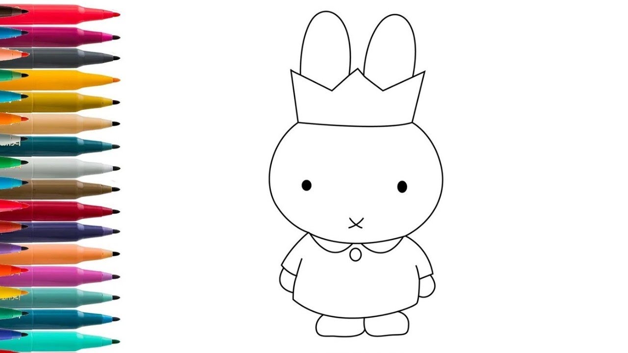 Miffy Drawing, Painting & Coloring For Kids and Toddlers_ Easy Art ...