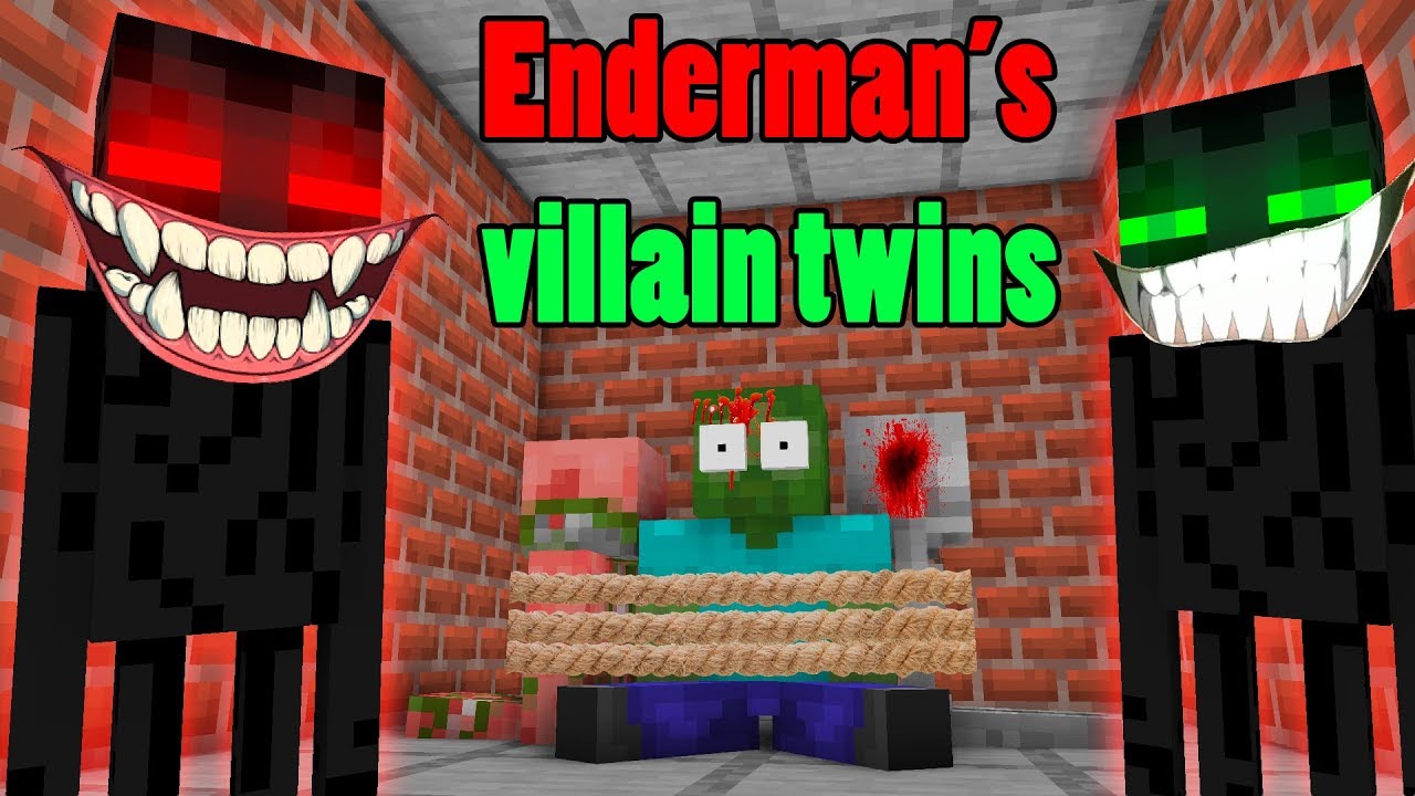 ENDERMAN TWINS Life Challenge - Rusplaying Animation - YouTube
