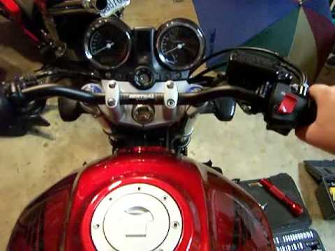 Renthal Bar Install Honda 919 - YouTube