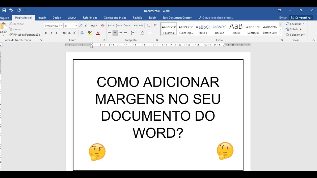 Como adicionar margens no seu documento do Word? || Docência em Prática ...