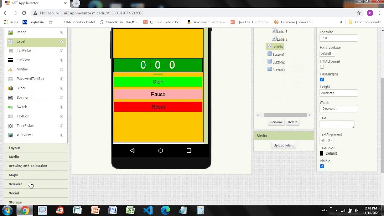 How to create timer in mit app inventor - YouTube