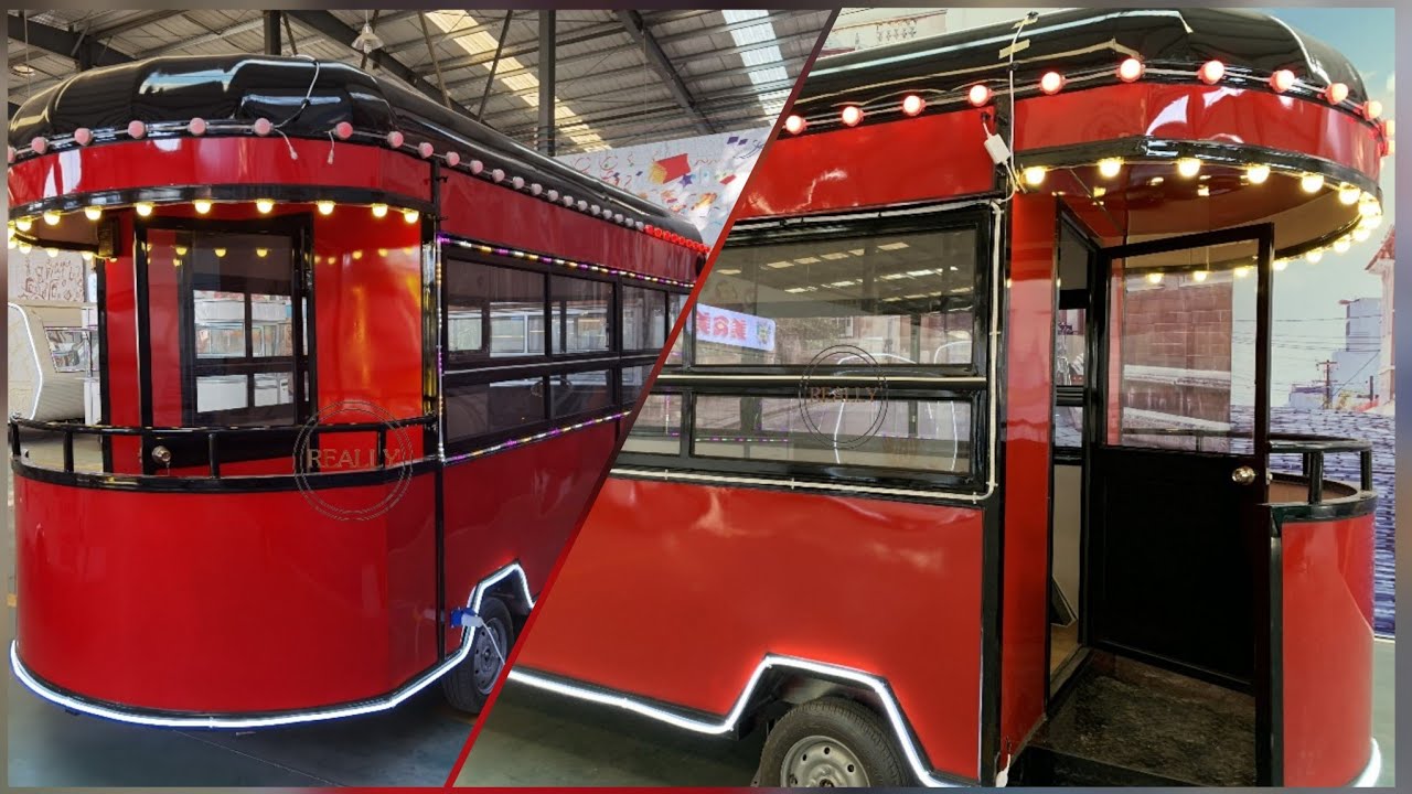 Luxury food truck cafe van - YouTube