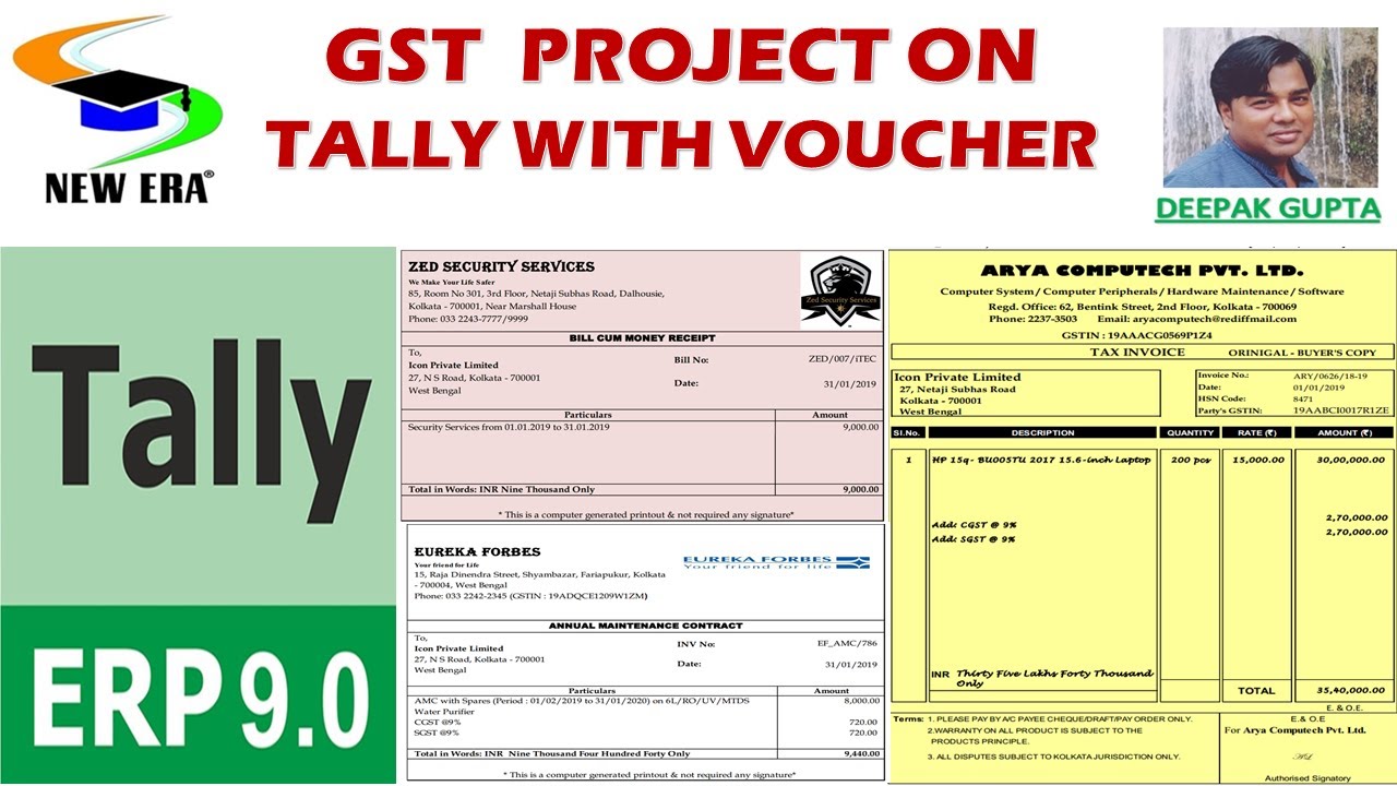 GST project with voucher on Tally by Deepak Gupta-2 - YouTube