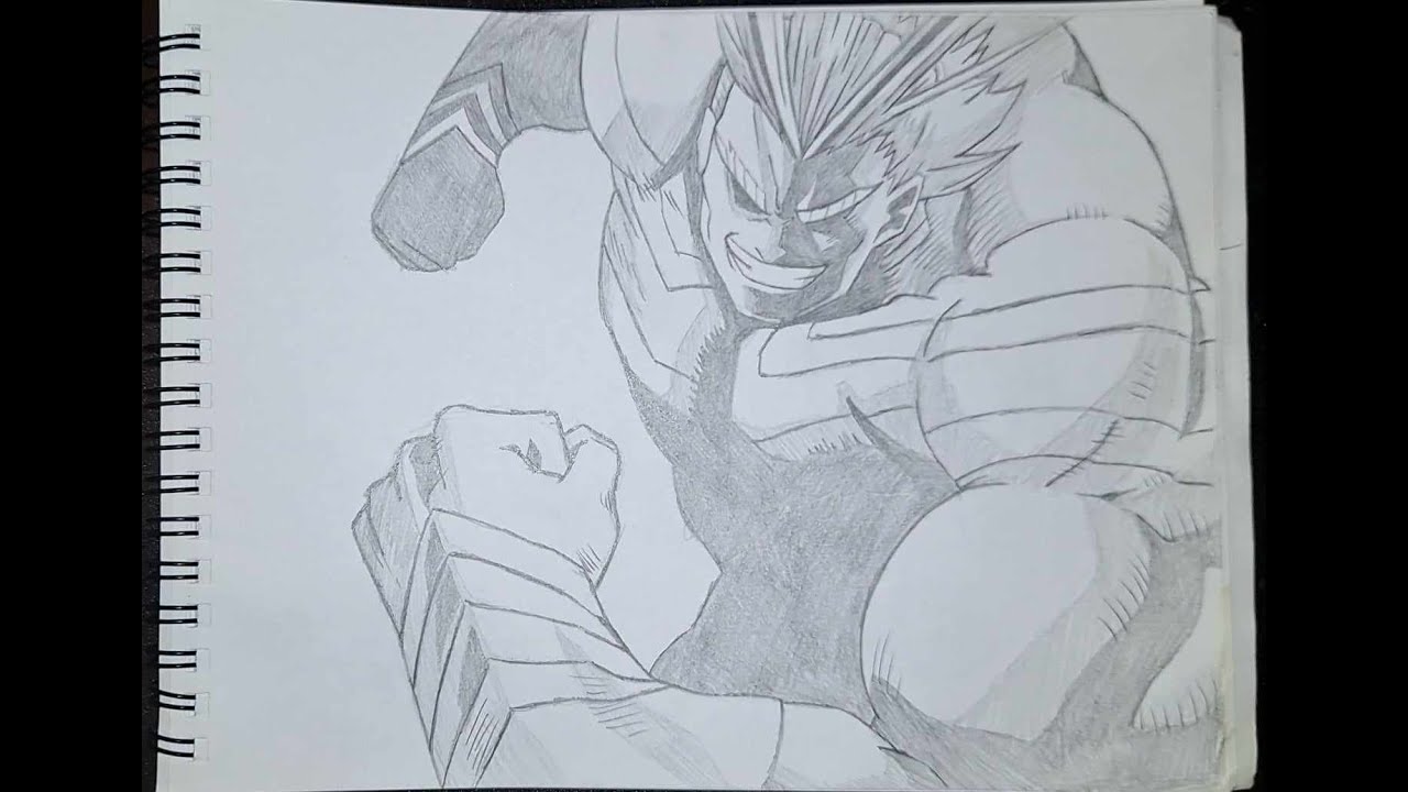 Drawing All Might - YouTube