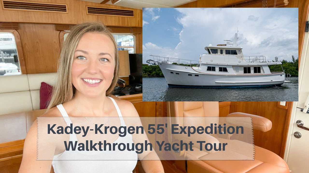 Kadey-Krogen 55' Expedition Pilothouse Yacht Tour - Sara Fithian - YouTube