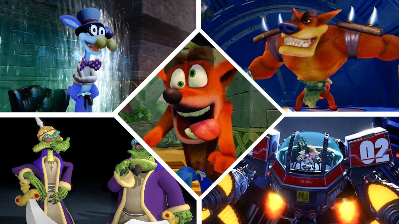 Crash Bandicoot 2 N. Sane Trilogy REMAKE - ALL BOSSES + Ending - YouTube