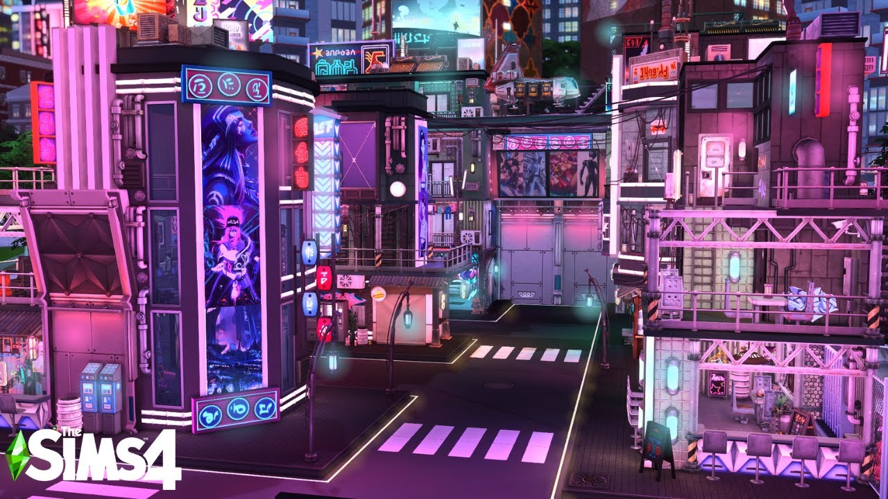 Cyber Punk City | The Sims 4 | Stop Motion | No CC - YouTube