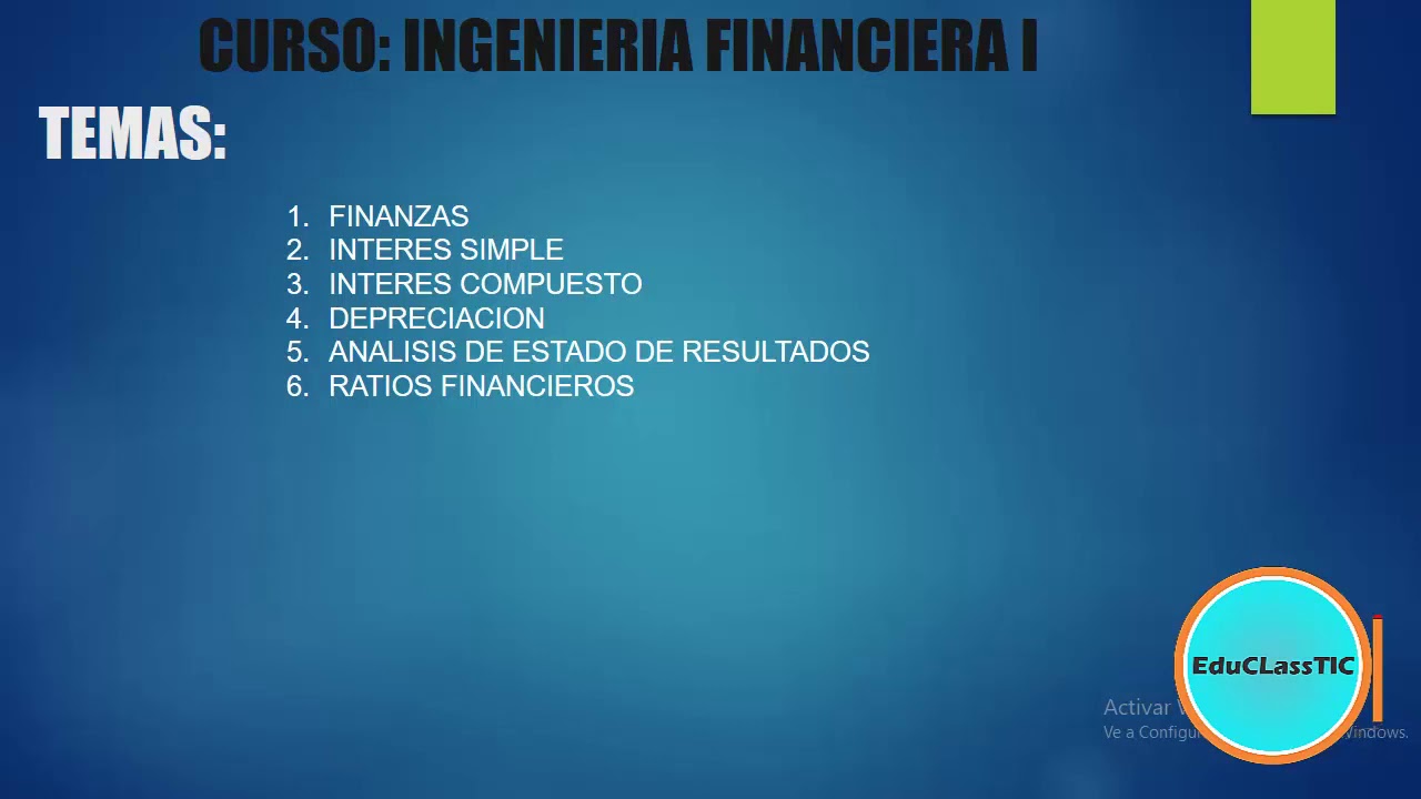 Presentacion del curso Ingeniería Financiera 1 - YouTube