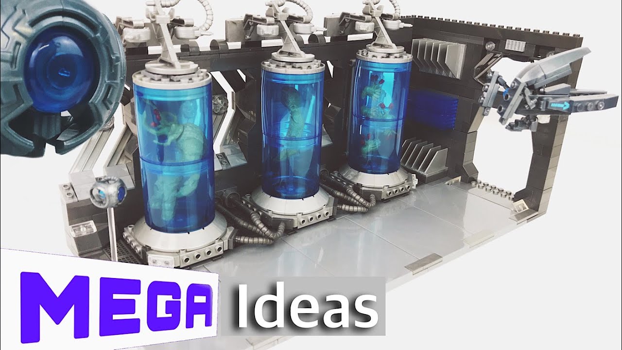 MEGA Halo - Forerunner Flood Containment Lab set - 18+ Diorama ideas set custom build - YouTube