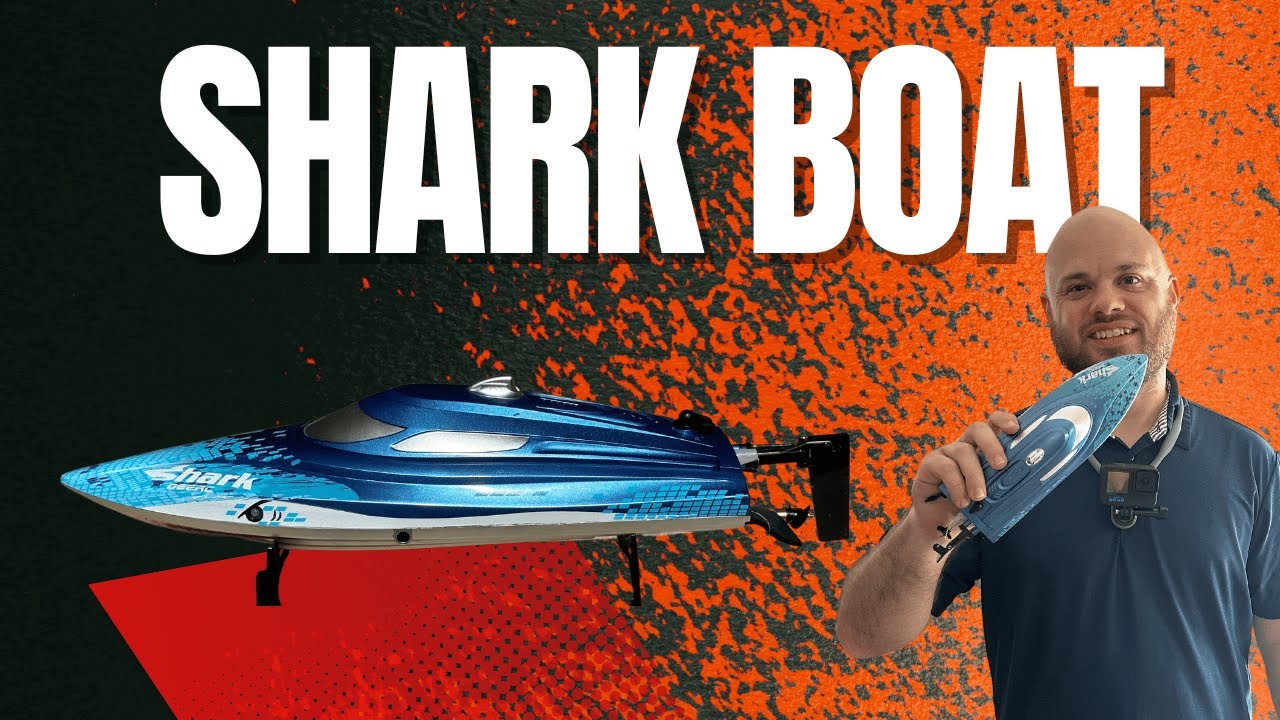 Full Review | DEERC Boat W/Shark Graffiti,High Speed RC Boat | Unboxing ...