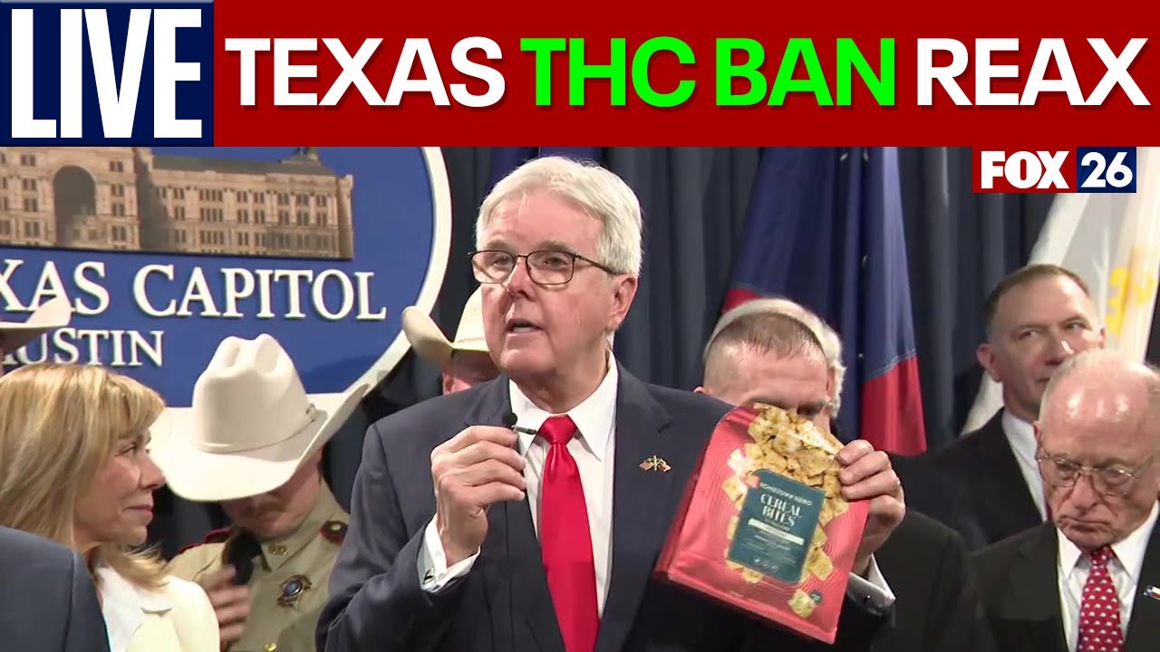 LIVE: Texas THC ban reaction - Dan Patrick responds to Abbott veto ...