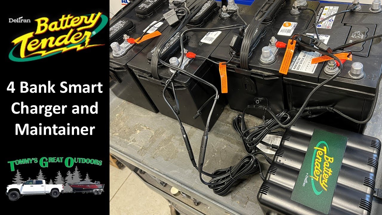Battery Tender 4 Bank Multibank Charger - 5 AMP - Smart 12V Multi ...