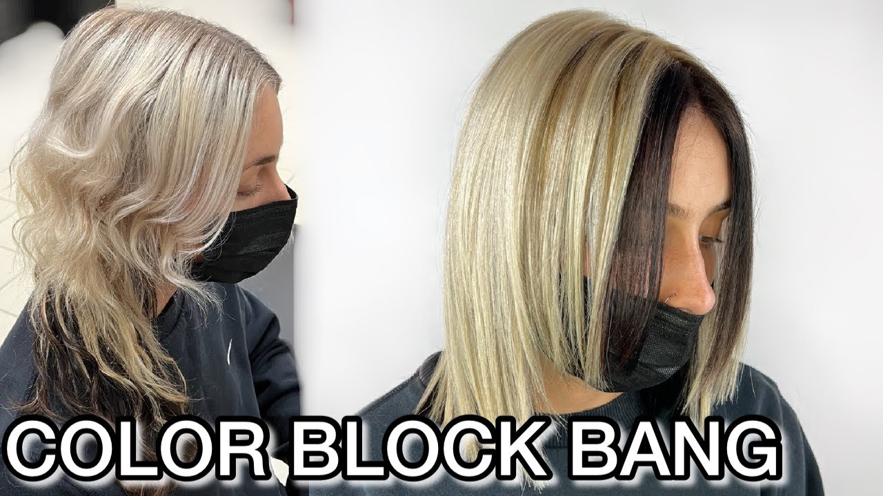Dark Brown Color Block Bangs | How to do a Color Block Bang |How to ...