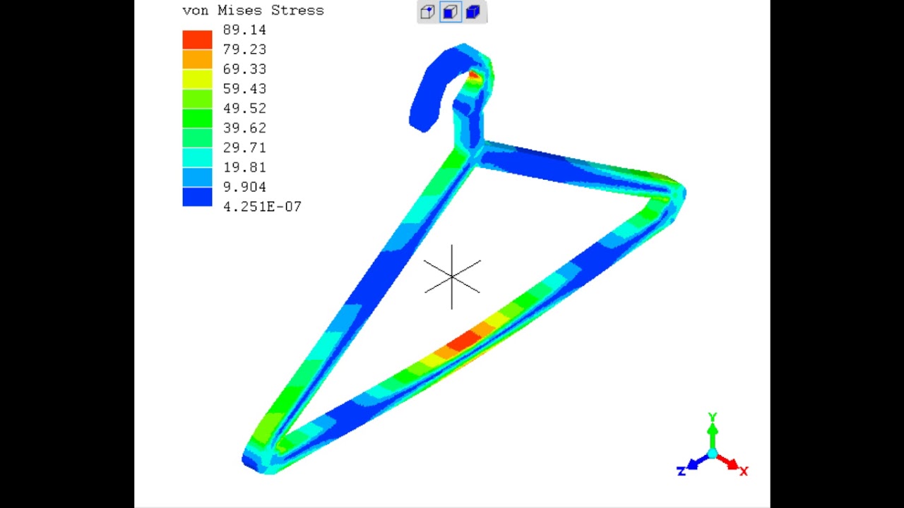 Structural analysis of coat hanger - YouTube