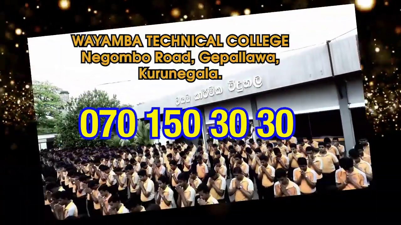 Wayamba Technical College - Sri Lanka #1 HYBRID Course - YouTube
