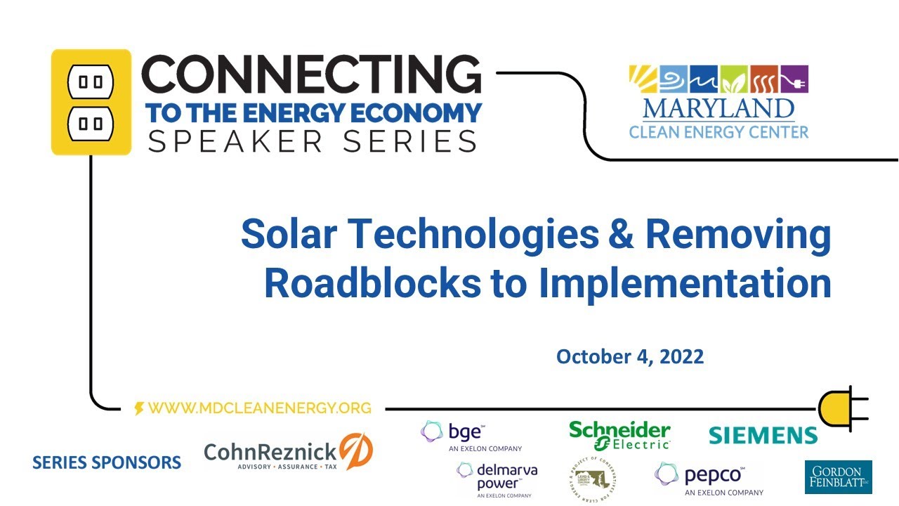Solar Technologies & Removing Roadblocks to Implementation - YouTube