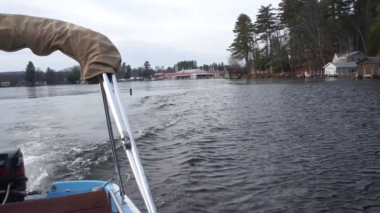 Icebreaking in small boat - YouTube