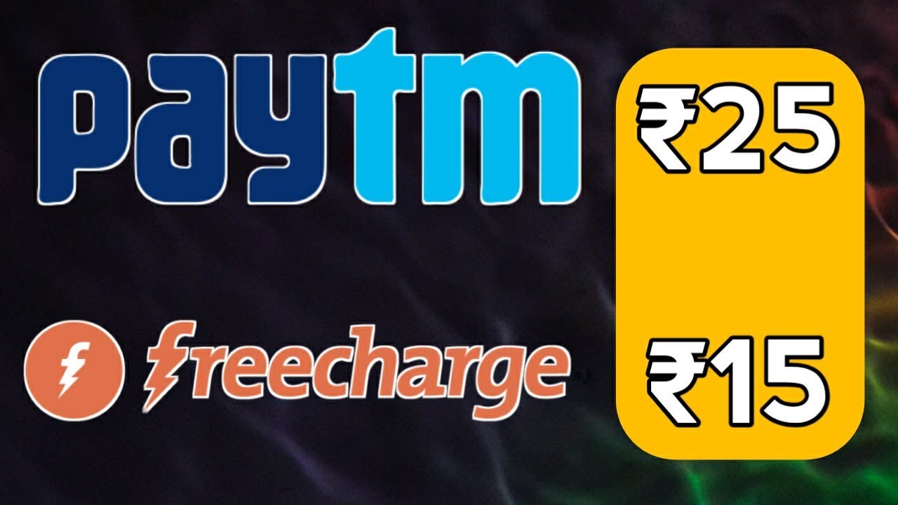 Paytm Mobile Recharge ₹25 !! Freecharge Mobile Recharge 15 - YouTube