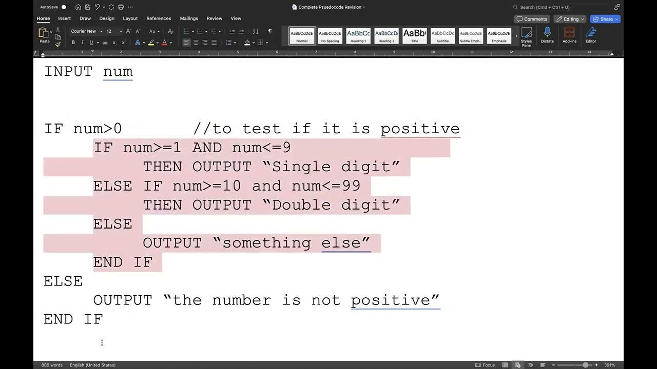 AS Paper 2 Pseudocode Revision Part 6 - YouTube