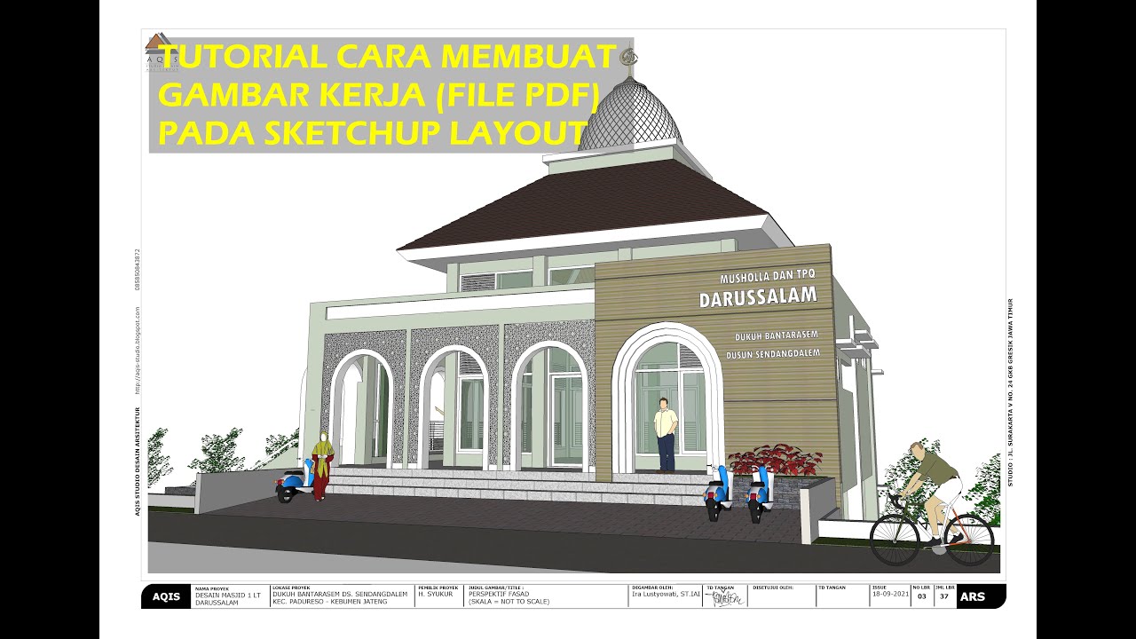 Tutorial Cara Membuat Gambar Kerja (PDF) di Sketchup Layout - YouTube
