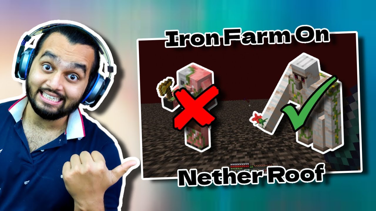 Iron Farm On Nether Roof | Minecraft 29 | LYer - YouTube