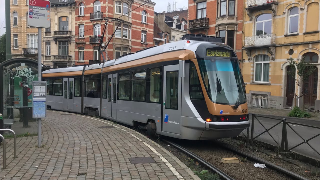 STIB Tram 35 Trajet complet (Esplanade vers Bienfaiteurs) dans un T2000 ...