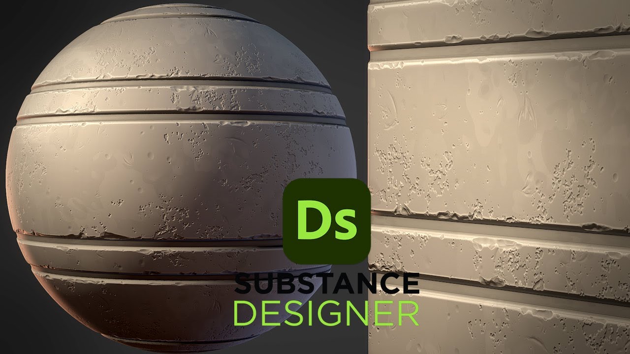 Stylized Concrete - Substance 3D Designer - YouTube