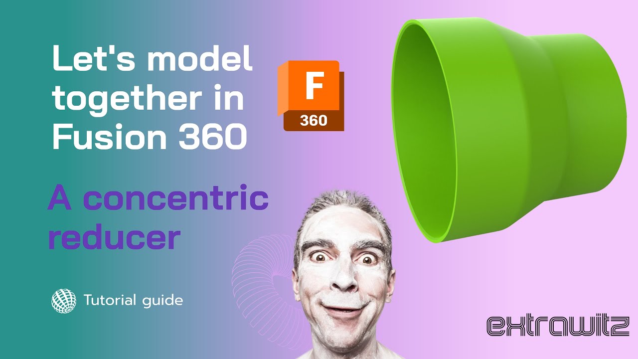 Let's model together a 3D printable concentric reducer in Fusion 360 ...
