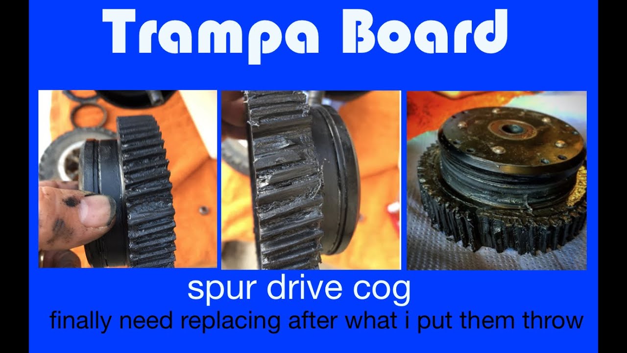 Trampa Board spur drive cogs - YouTube