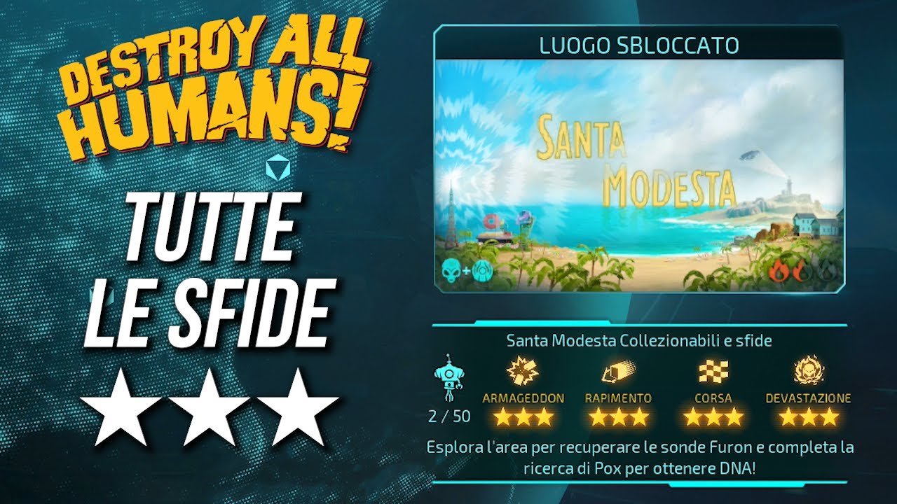 DESTROY ALL HUMANS! REMAKE (ITA) - Santa Modesta : Tutte le Sfide ...