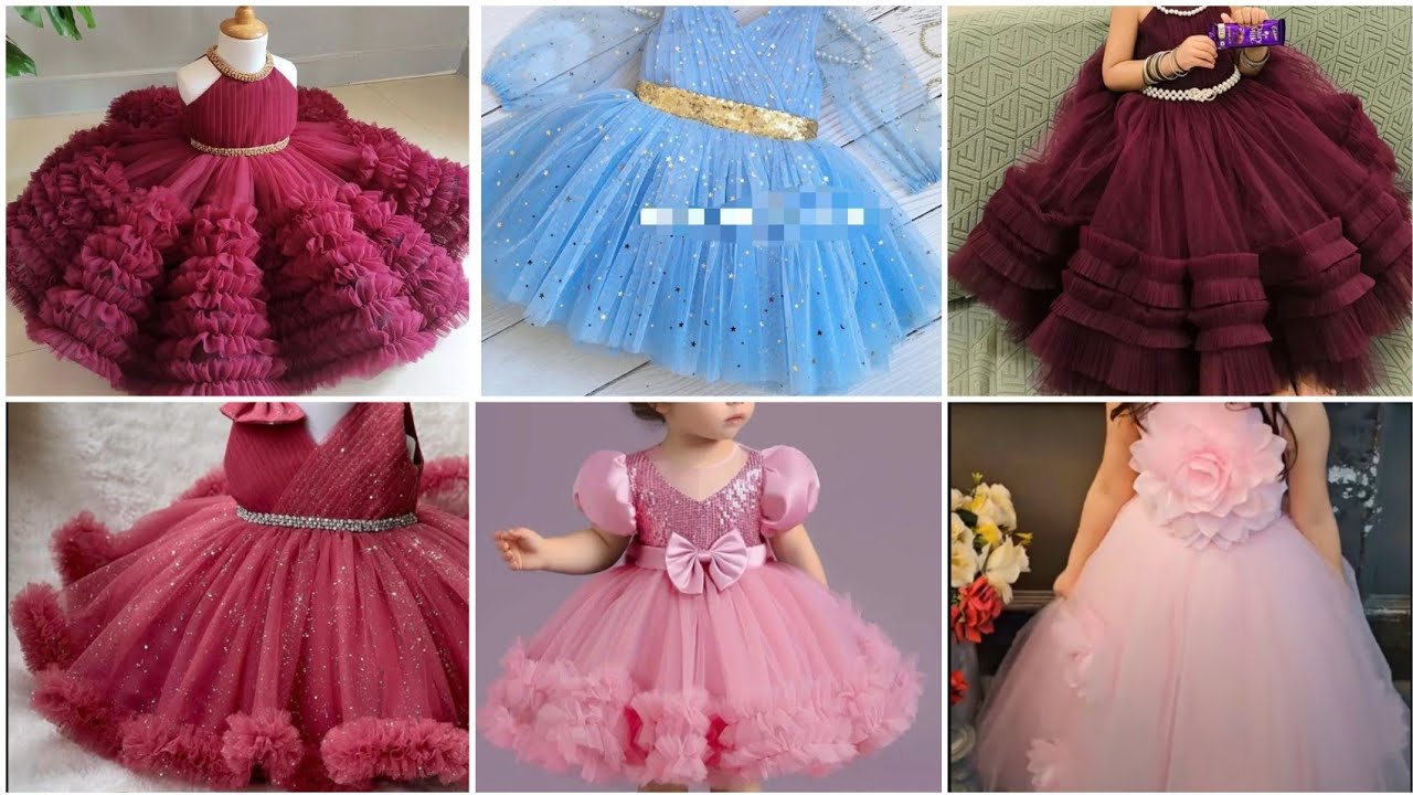 Beautiful Net frock design for baby Girls | baby Girls New Net frock ...