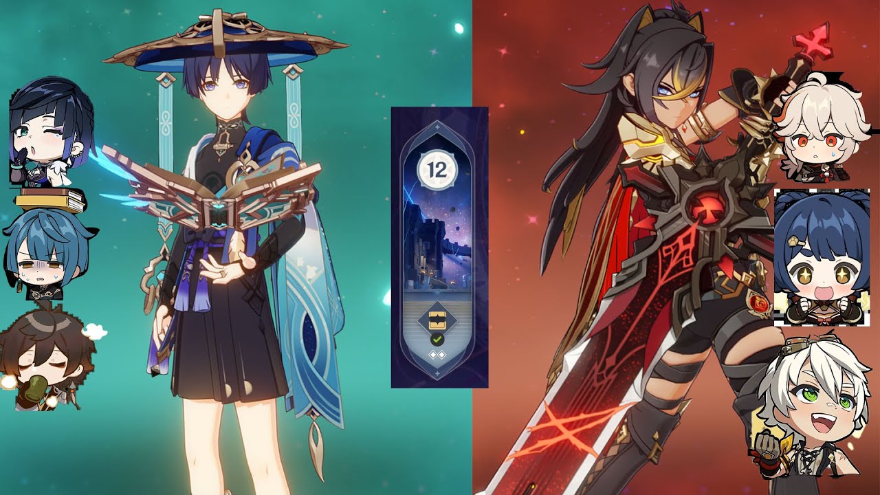 Genshin Impact Wanderer double hydro | Dehya mono pyro - YouTube