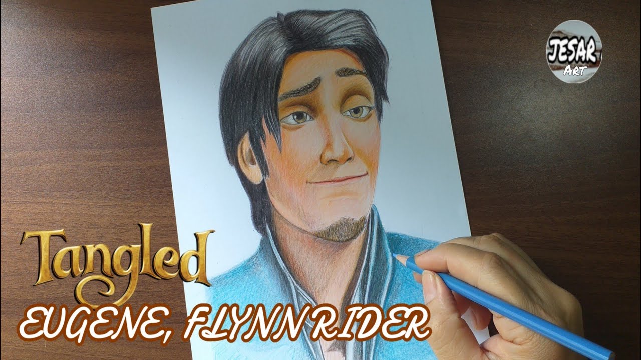 DRAWING EUGENE, FLYNN RIDER EASY| jesar art - YouTube