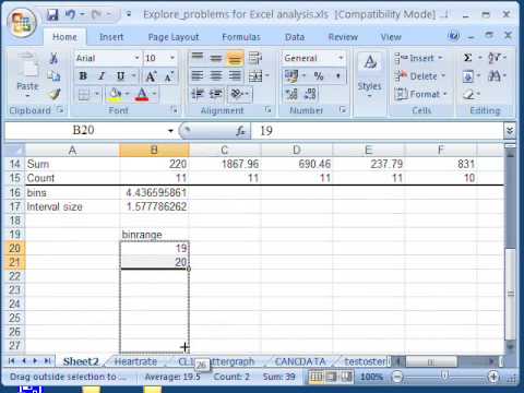 Sturgess s rules in Excel 2007 - YouTube