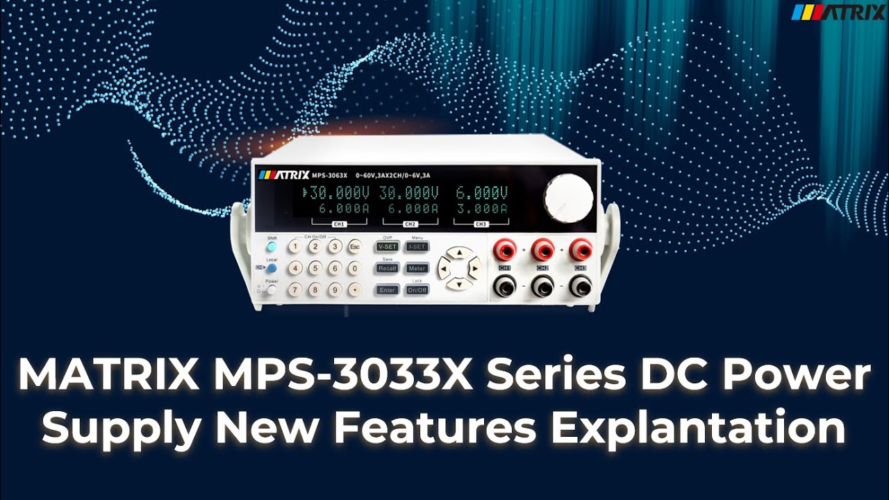 MATRIX DC Power Supply, MPS 3033X series. #dcpowersupply - YouTube