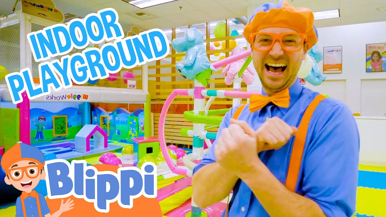 Blippi Learns to Exercise at an Indoor Playground! | Colors & Shapes ...