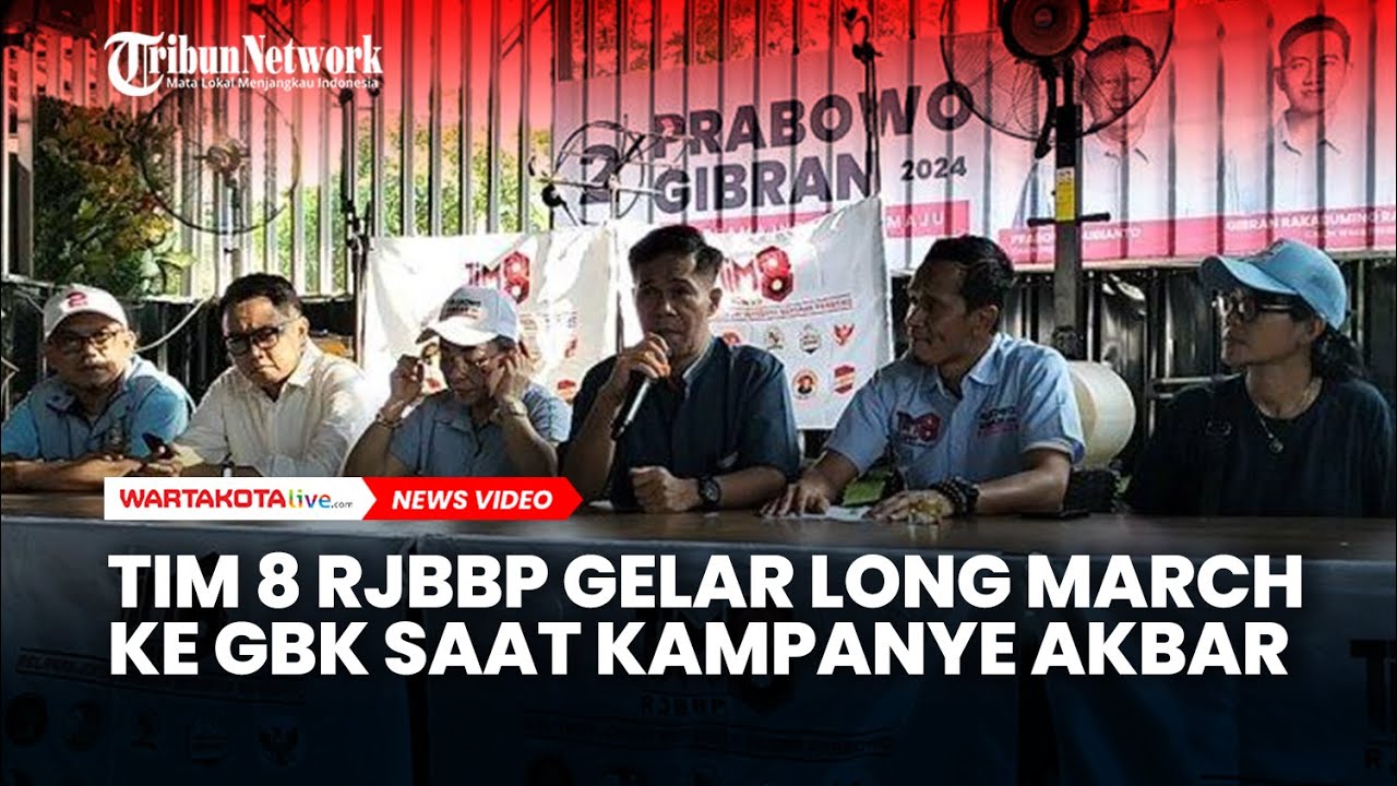Tim 8 RJBBP Gelar Long March ke GBK Saat Kampanye Akbar Prabowo Gibran ...