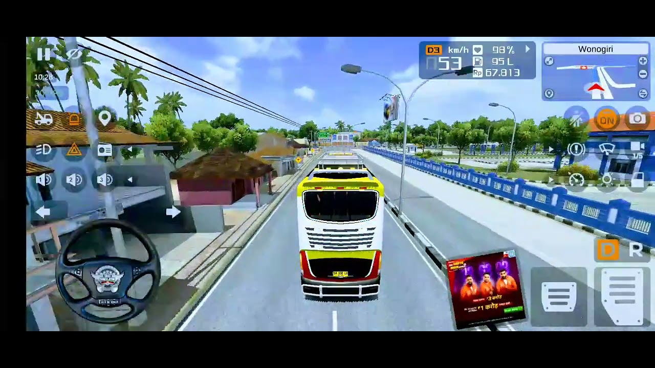 Bus simulator Indonesia Bus wala game Bus ringtone Bus stand road Bus ...