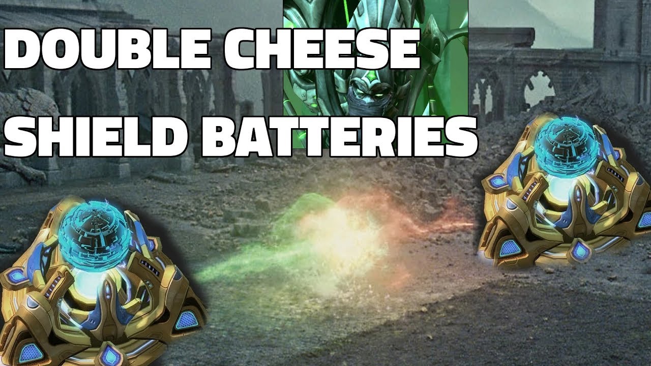 Starcraft 2: DOUBLE Shield Battery CHEESE - YouTube