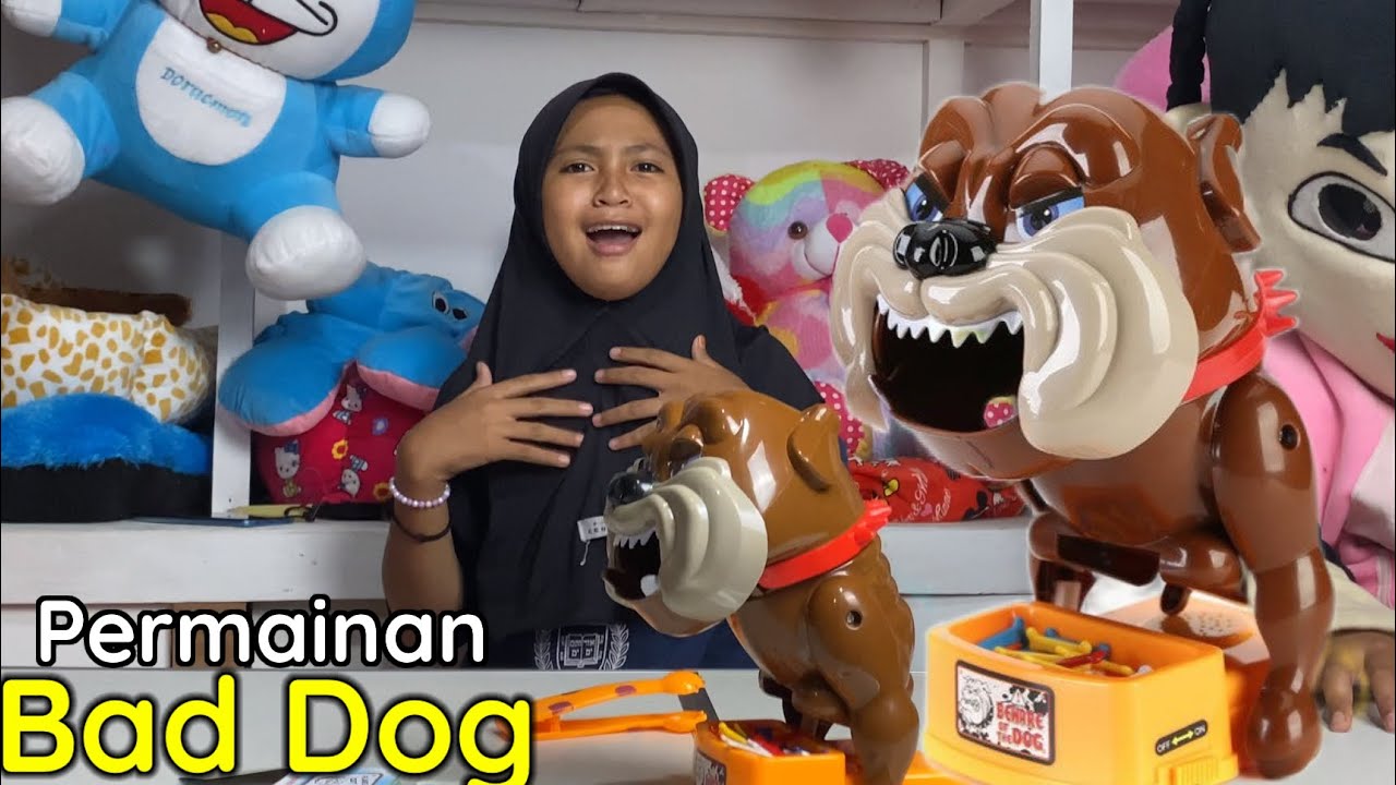 Unboxing mainan Gigit Anjing Bad Dog Bersama Badut Bawel Dan Kawan ...