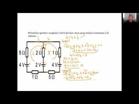 Listrik Dinamis, Menentukan Arus Listrik Pada Rangkaian Dua Loop - YouTube